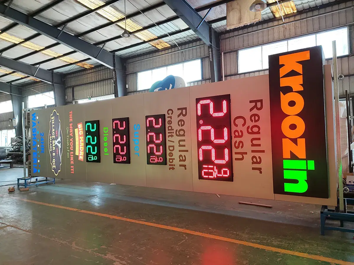 Kroozin Gas station Pylon Sign - Grandview Sign Factory